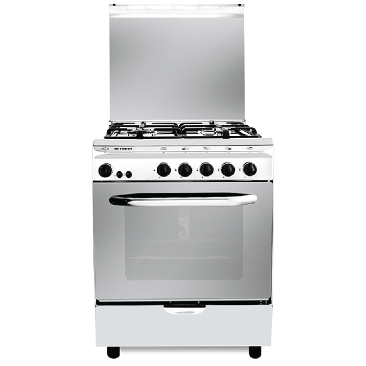 Fresh Gas Cooker Italiano Cast 60 × 60 - 4 Stainless Steel - Elgendystore