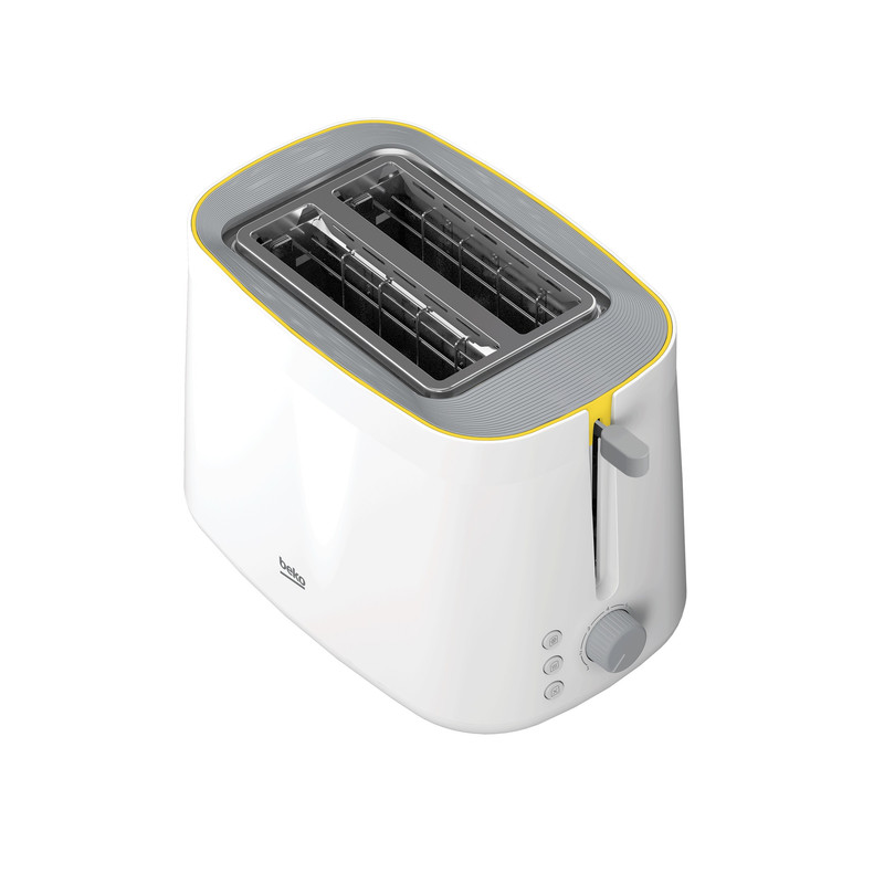 Beko Glow Toaster, 2 Slices, 800W, White - TAM 4220 W - Elgendystore